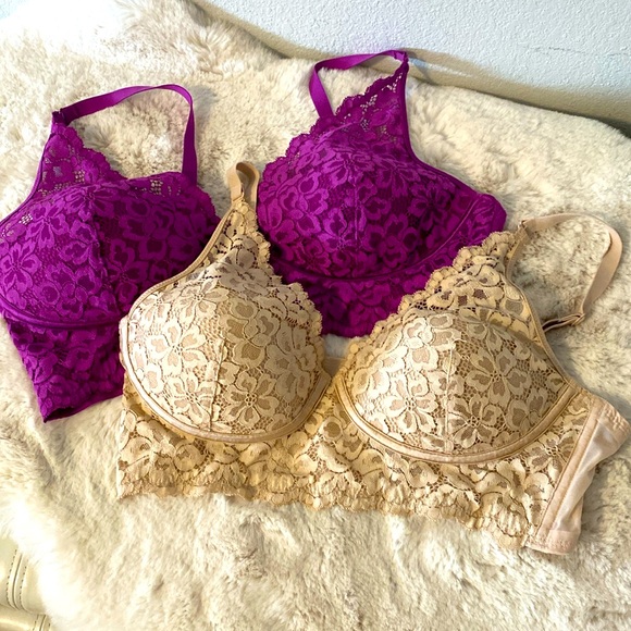 Maidenform | Intimates & Sleepwear | Maidenform Set Of 2 Bralettes Nude ...